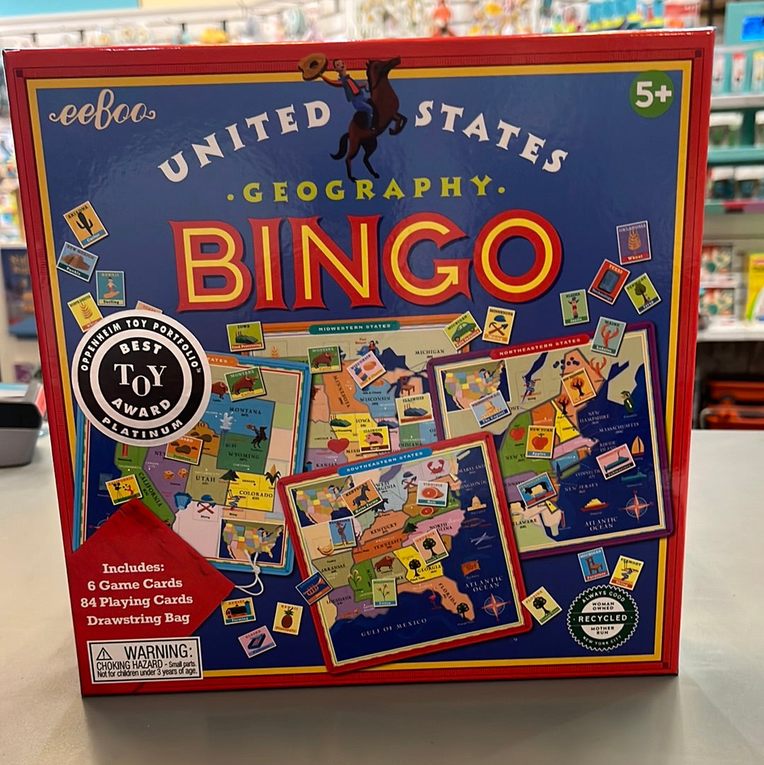 United States Geography Bingo – Mudpuddles Toy Store